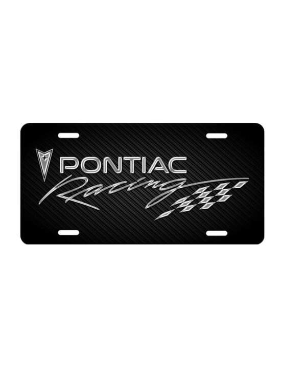 Accents | Pontiac Racing Simulated Black Carbon Fiber Silver Aluminum ...